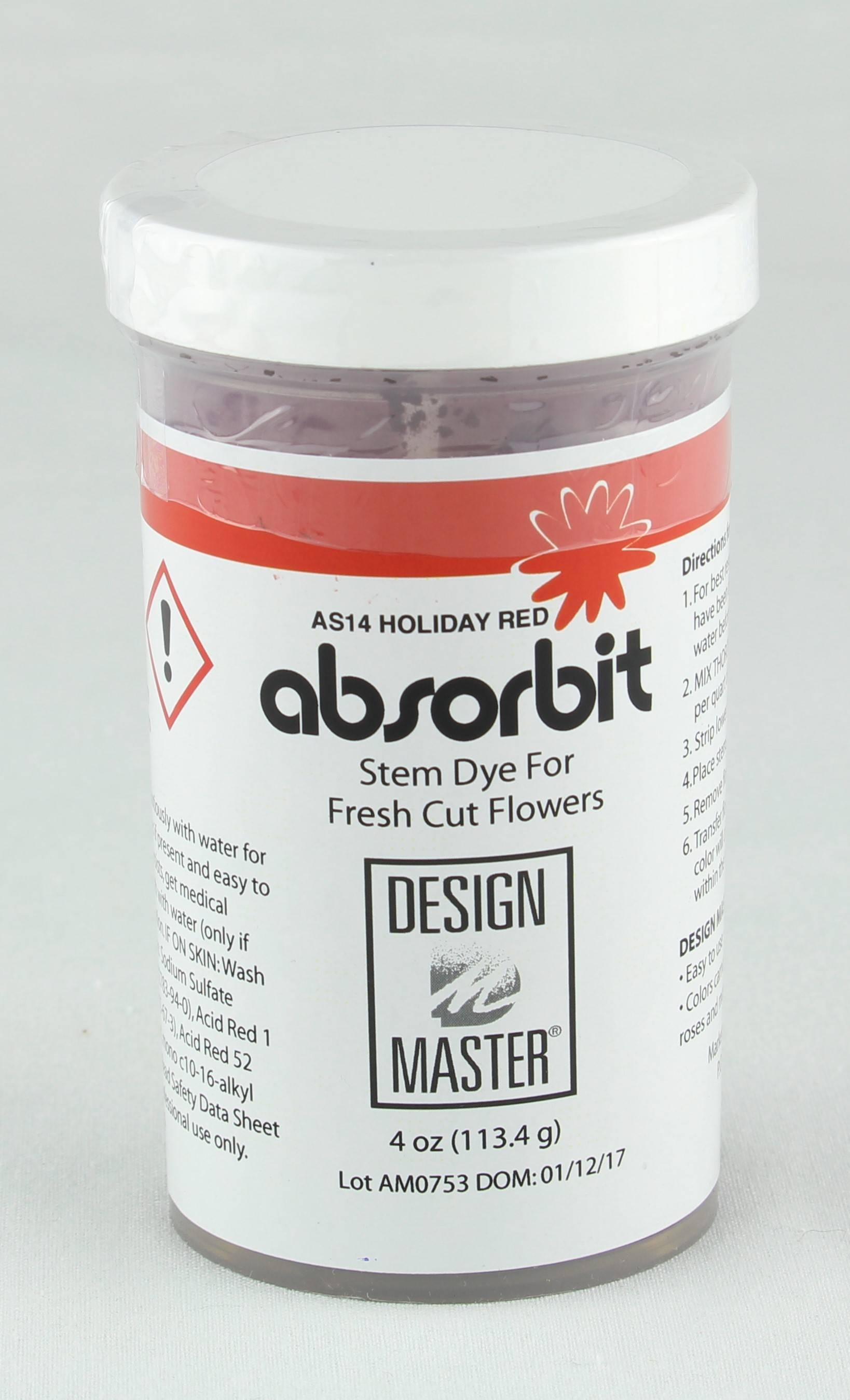 Absorbit Dye is a powder that mixed with water for color flowers ...