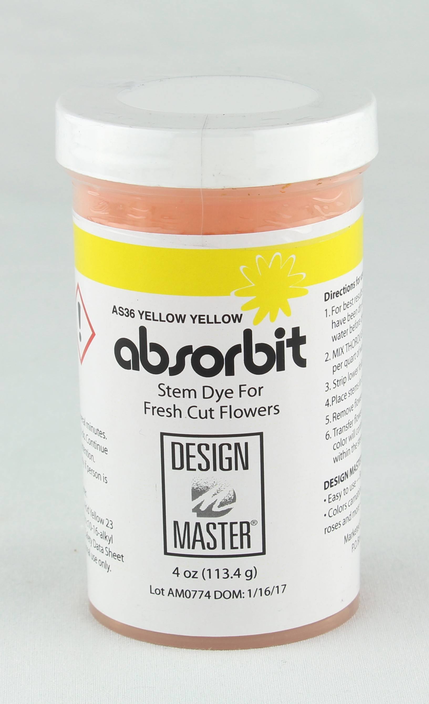 Absorbit Dye is a powder that mixed with water for color flowers ...